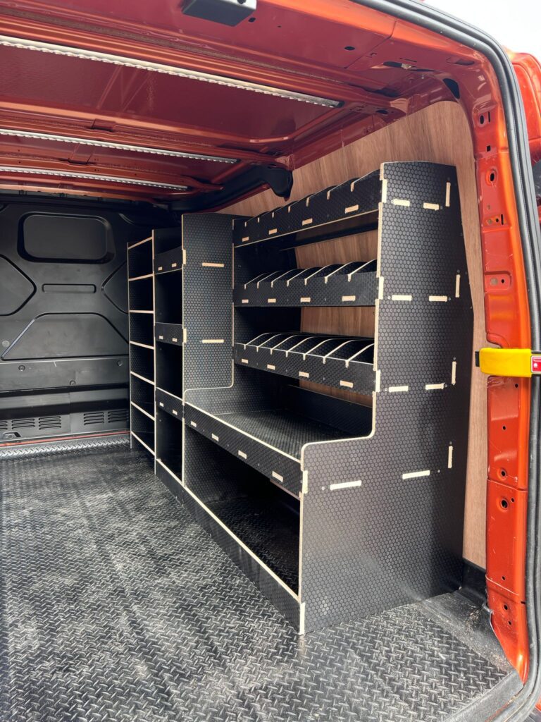 Angled Racking for FatMax and Dewalt Toolboxes | Ply Van Racking Limited
