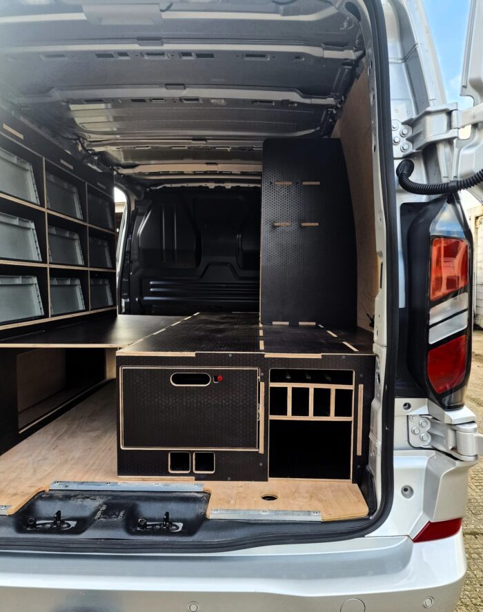 Raised Floor and Racking System for Upright Sheet Shortage | Ply Van ...