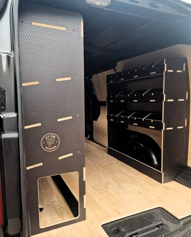 Racking System with Integrated Large Pipe Storage | Ply Van Racking Limited